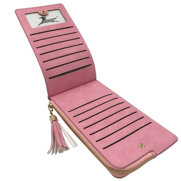 Bags | Womens Rfid Bifold Phone Wallet Cards Organizer | Poshmark